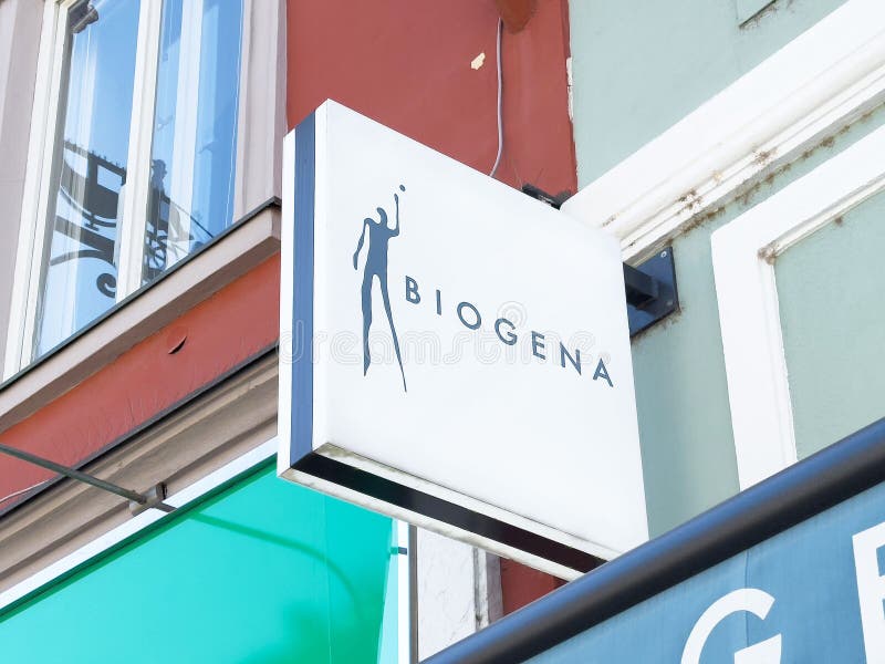 Biogena Storefront Sign on Urban Building Exterior Editorial ...