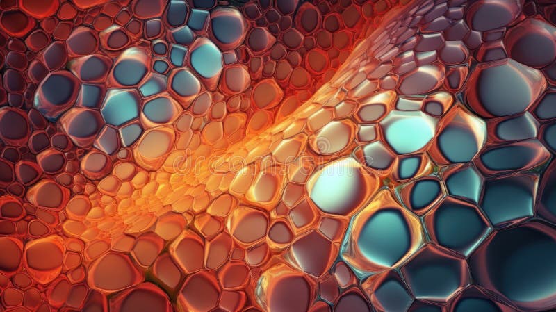 Biogenic Matrix: a Cellular Symphony Stock Illustration - Illustration ...