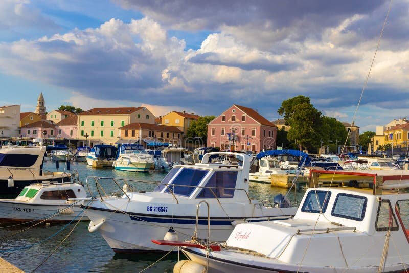 Biograd town in Croatia editorial stock photo. Image of zadar - 255600653
