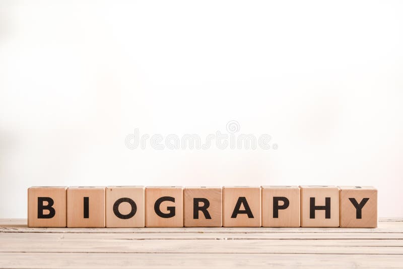 Biography Headline Sign on a Table Stock Photo - Image of bookstore ...