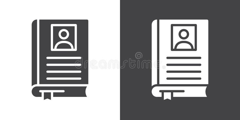 Biography Icon Thin Line Illustration Set Stock Vector - Illustration ...