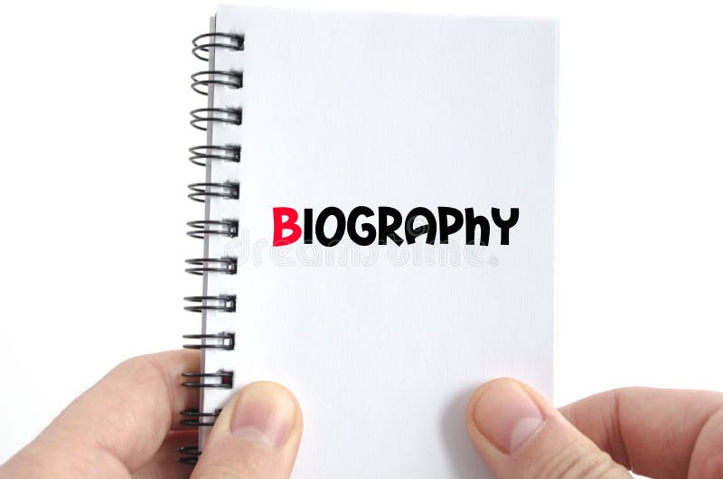 Biography text concept stock photo. Image of button, private - 89837042