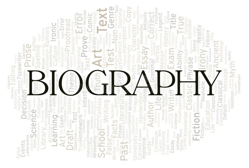 Biography word cloud stock vector. Illustration of publicity - 246911081