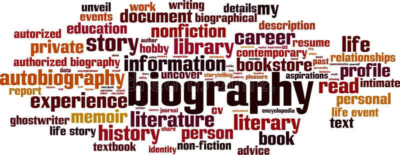 Biography word cloud stock vector. Illustration of publicity - 246911081