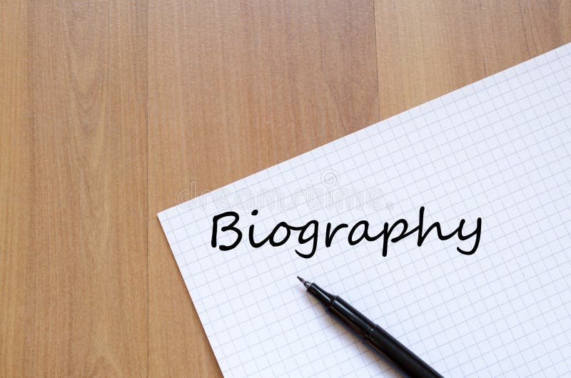 Biography Write on Notebook Stock Photo - Image of inspiration, fiction ...
