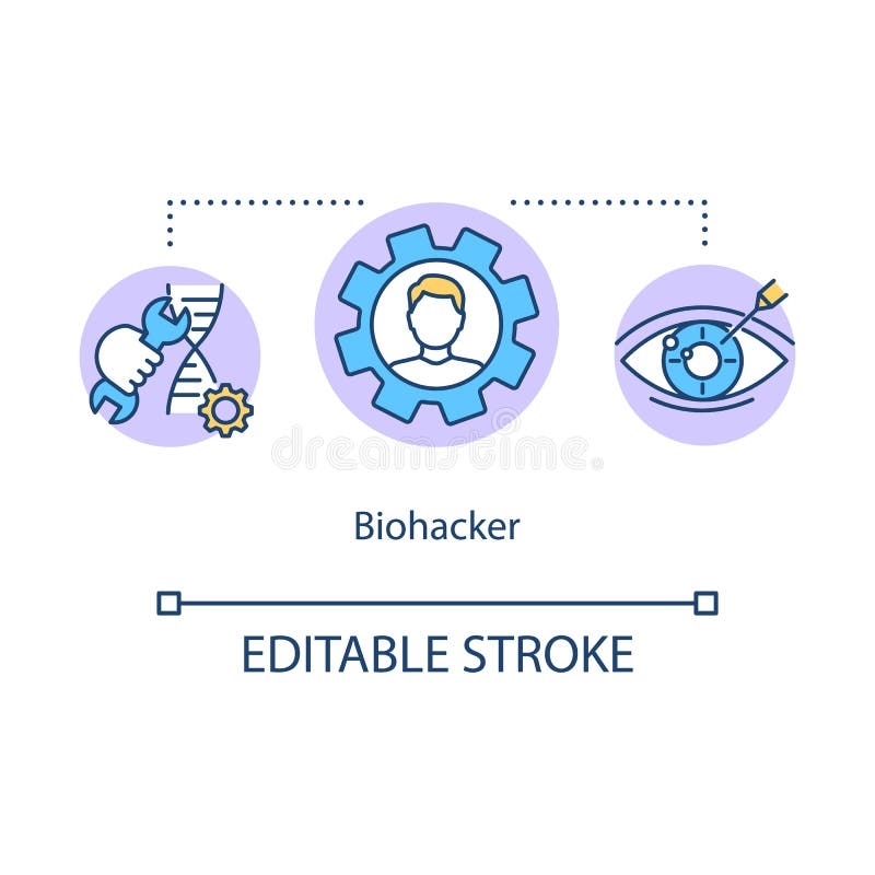 Biohacker concept icon stock vector. Illustration of futuristic - 193638696
