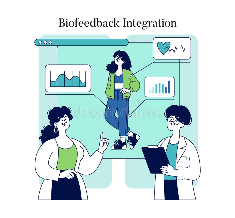 Biohacking. Flat Vector Illustration Stock Vector - Illustration of ...