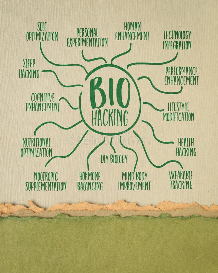 Biohacking Infographics or Mind Map Sketch, Personal Development ...