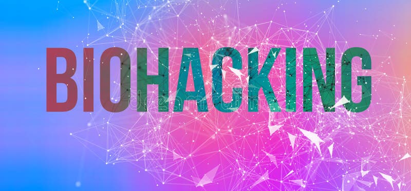 Biohacking Theme with Abstract Network Lines Stock Illustration ...