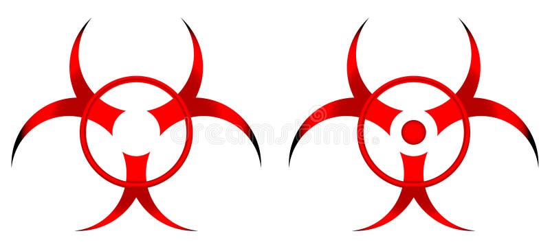 Biohazard Symbol with Blood Splash. Illustration Stock Vector ...