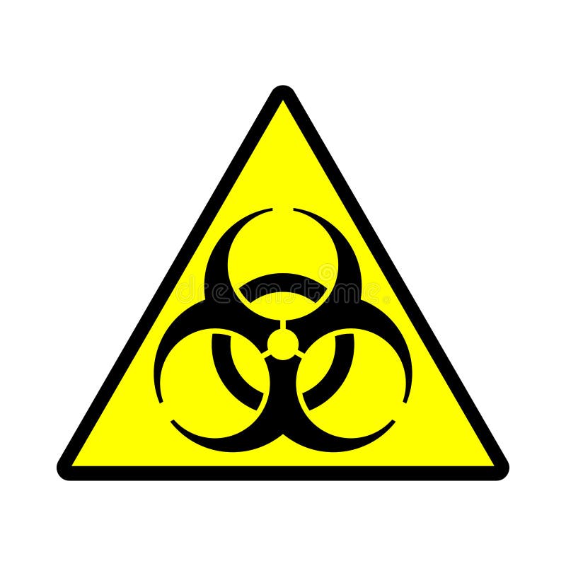 Biohazard caution sign stock vector. Illustration of danger - 4839969