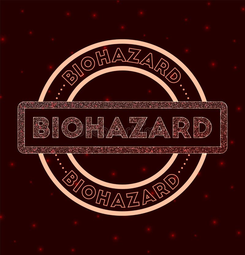 Biohazard badge. stock vector. Illustration of connection - 177680753