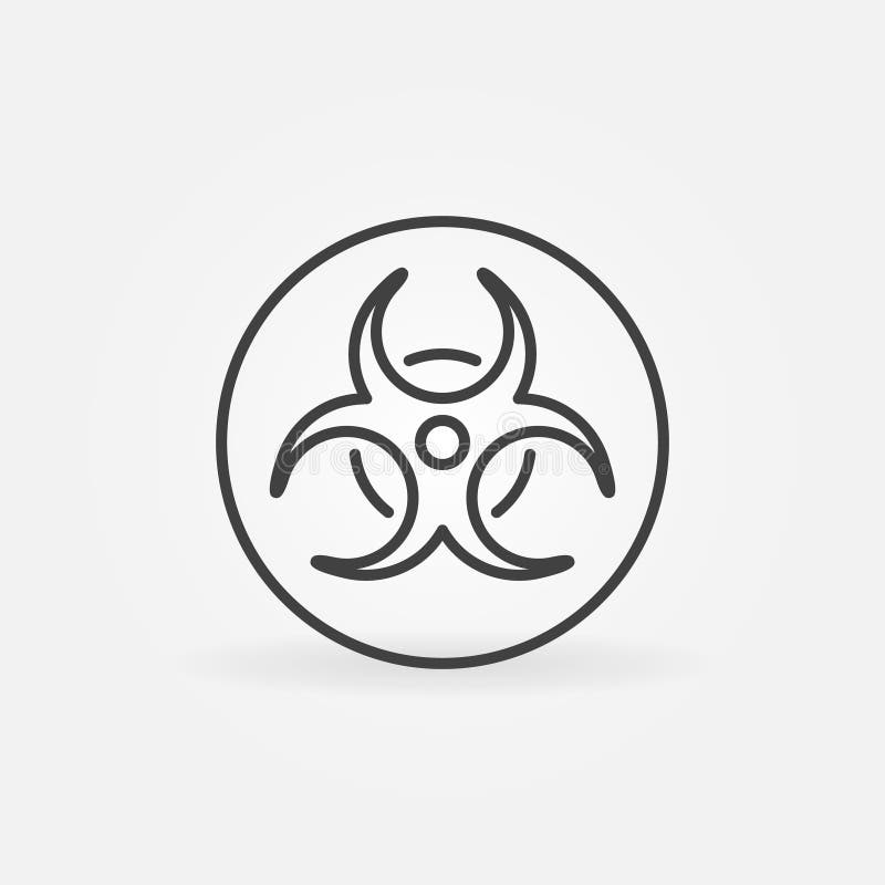 Biohazard Biological Pollution Outline Vector Round Icon Stock Vector ...