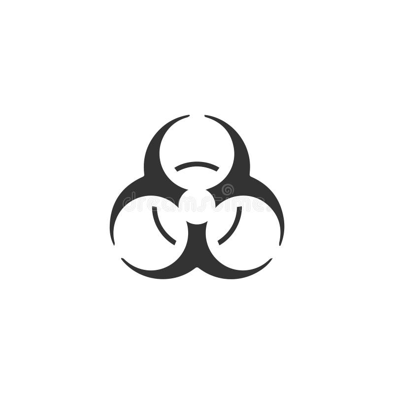 Biohazard icon flat stock vector. Illustration of jpeg - 134183354
