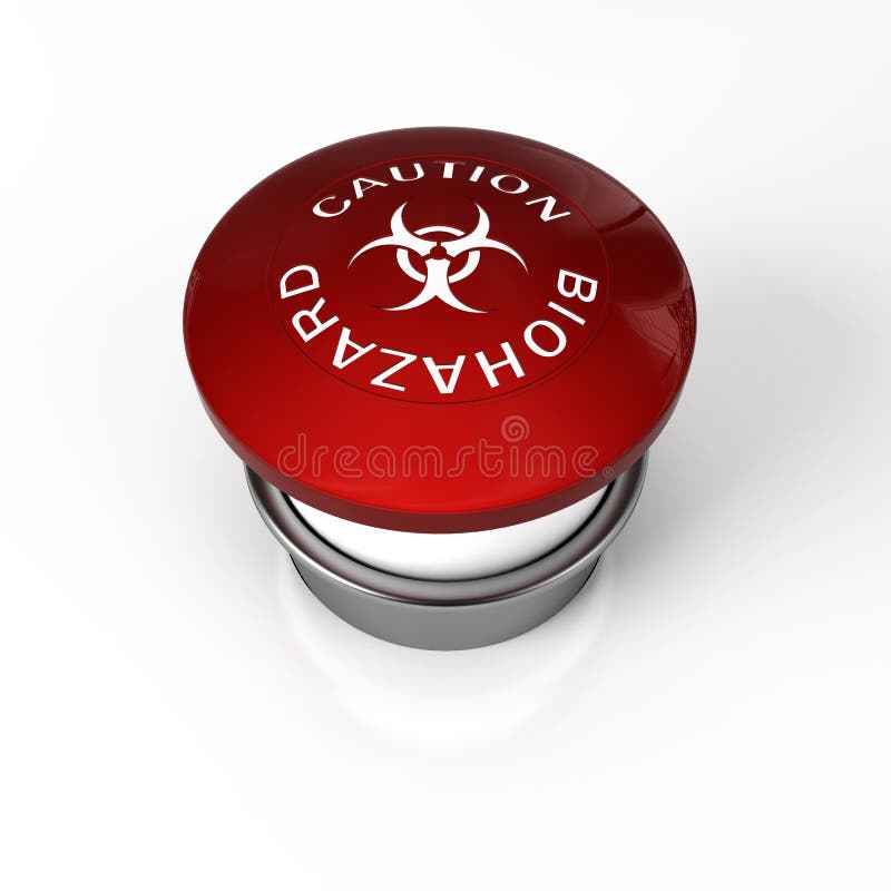 Biohazard button stock illustration. Illustration of symbol - 10773935