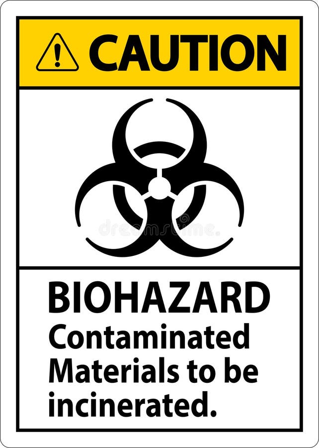 Biohazard Caution Label Biohazard Contaminated Materials To Be ...