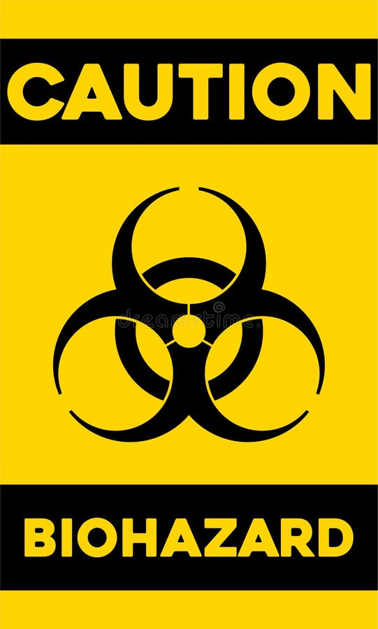 Biohazard caution poster stock vector. Illustration of scientific ...