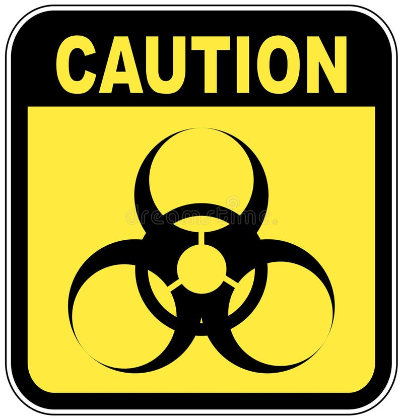 Biohazard caution sign stock vector. Illustration of danger - 4839969