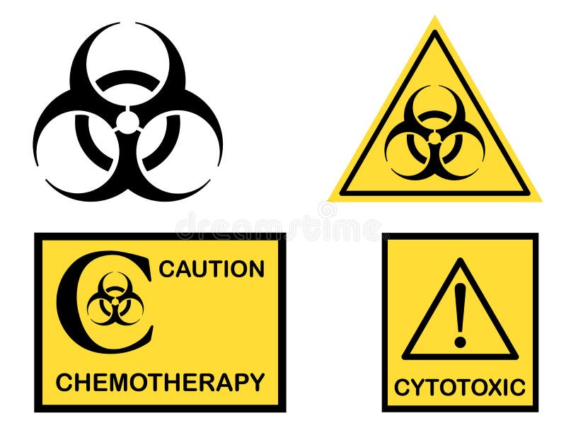 Biohazard Cytotoxic and Chemotherapy Symbols Stock Vector ...