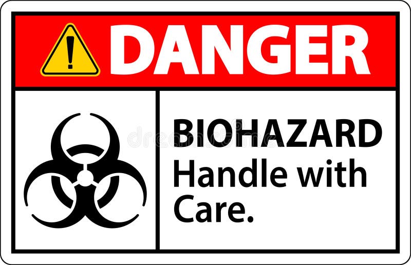 Biohazard Danger Label Biohazard, Handle with Care Stock Vector ...