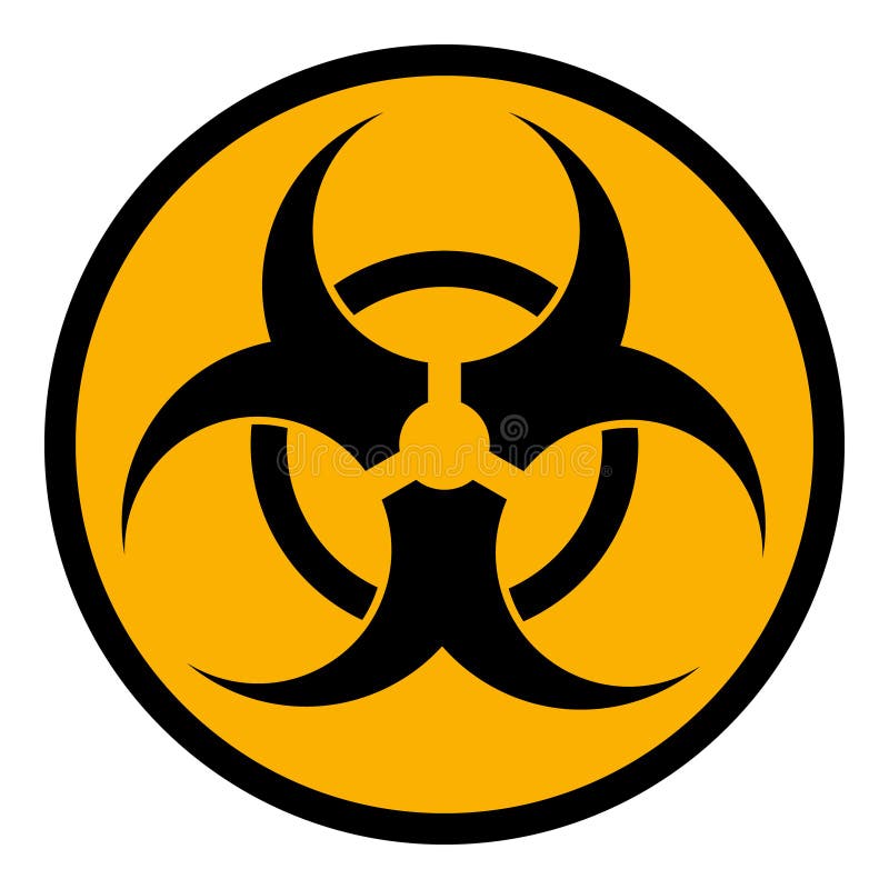 Biohazard Danger - Raster Icon Illustration Stock Illustration ...