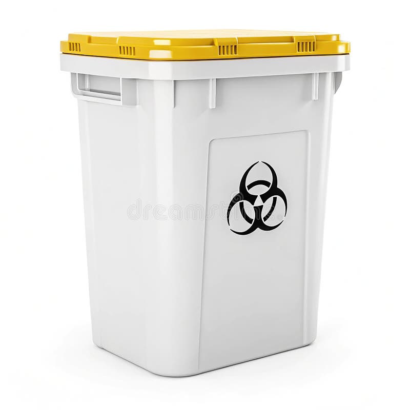 Biohazard Disposal Container on White Background Stock Illustration ...