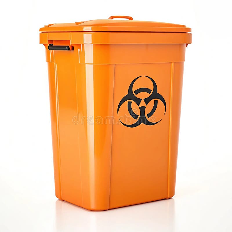 Biohazard Disposal Container on White Background Stock Illustration ...