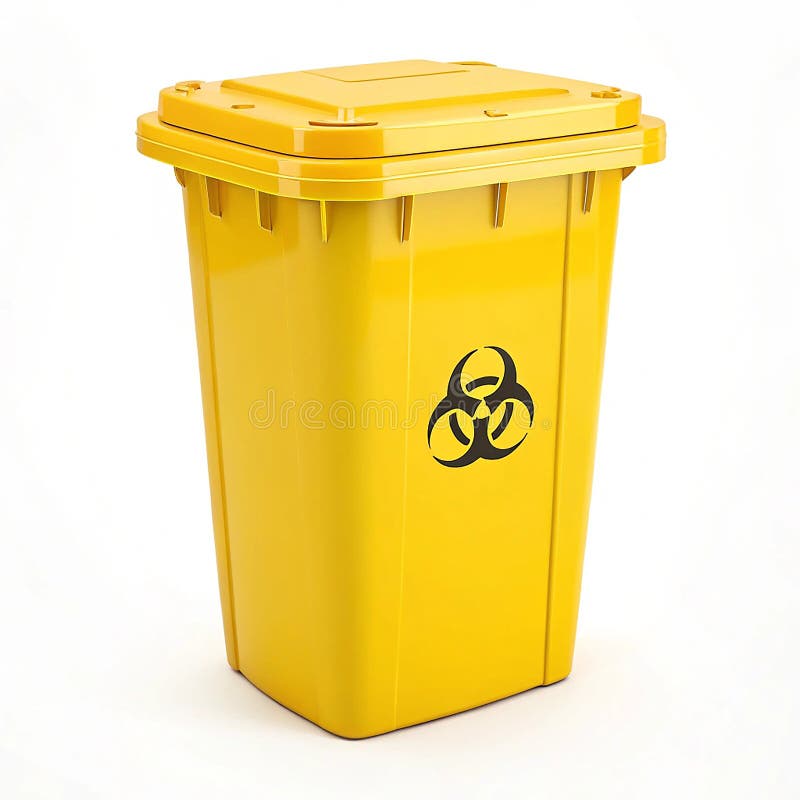 Biohazard Disposal Container on White Background Stock Illustration ...