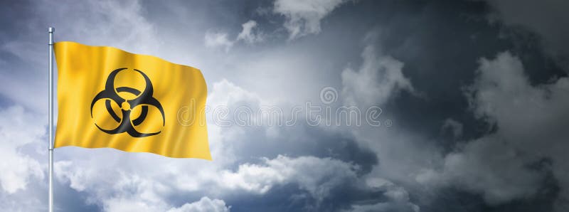 Biohazard flag stock illustration. Illustration of symbolic - 2902489
