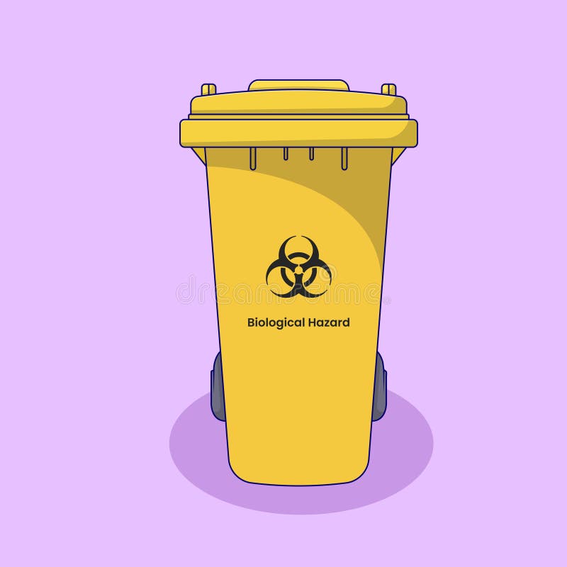 Biohazard Garbage Bin Vector Illustration. Trash Can. Garbage Can Stock ...