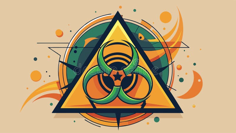 Biohazard Icon Form Lines, Triangles and Particle Style Design ...