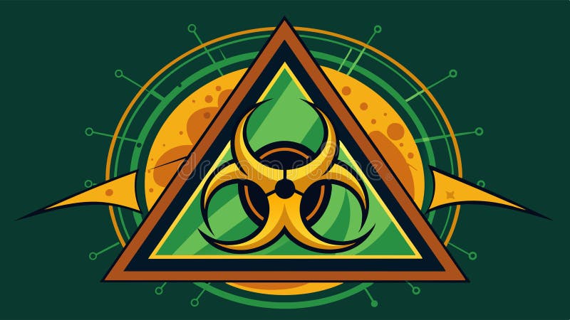 Biohazard Icon Form Lines, Triangles and Particle Style Design ...