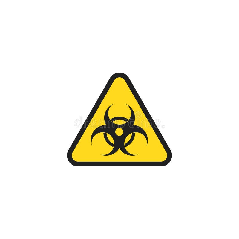 Biohazard Icon, Simple Bio Danger Sign. Triangle Warning Concept in ...