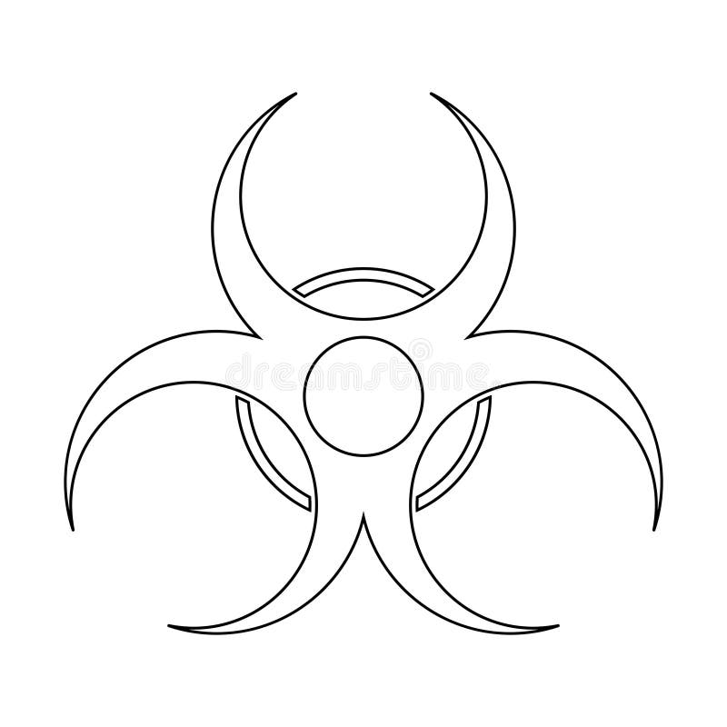 Biohazard icon stock vector. Illustration of solid, signal - 279066725