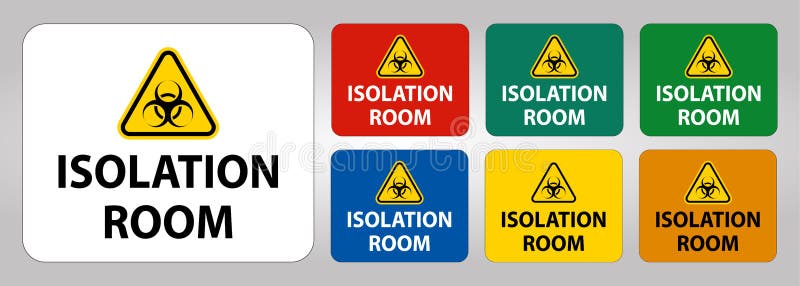 Isolation Room Sign on White Background,Vector Illustration EPS.10 ...
