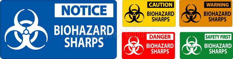 Biohazard Label, Biohazard Sharps Stock Vector - Illustration of ...