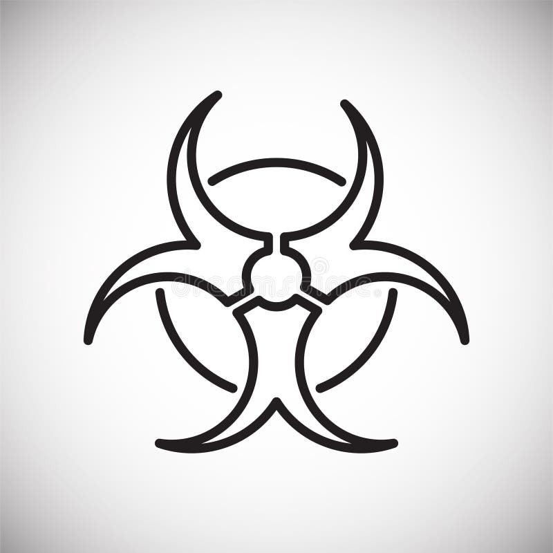 Biohazard Line and Glyph Icon, Biohazard Symbol and Ecology, Toxic ...
