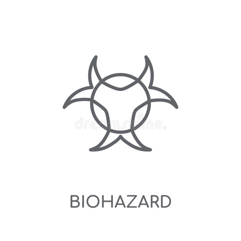 Biohazard Linear Icon. Modern Outline Biohazard Logo Concept on Stock ...
