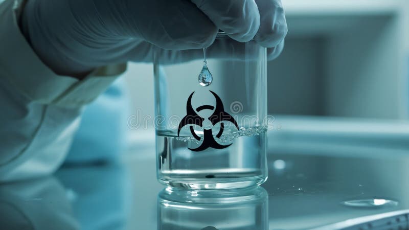 Biohazard Liquid Sample Analysis, Gloved Hand Good Resolution Stock ...