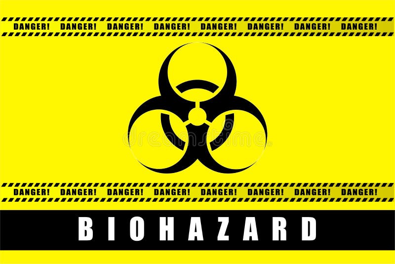 BIOHAZARD Logo or Icon on Yellow Background Stock Vector - Illustration ...