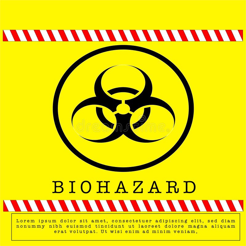 BIOHAZARD Logo or Icon on Yellow Background Stock Vector - Illustration ...