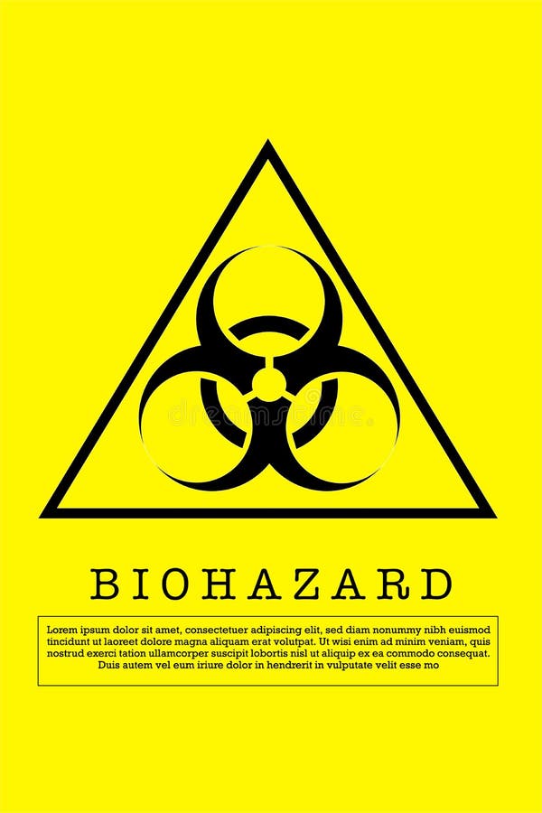 BIOHAZARD Logo or Icon on Yellow Background Stock Vector - Illustration ...