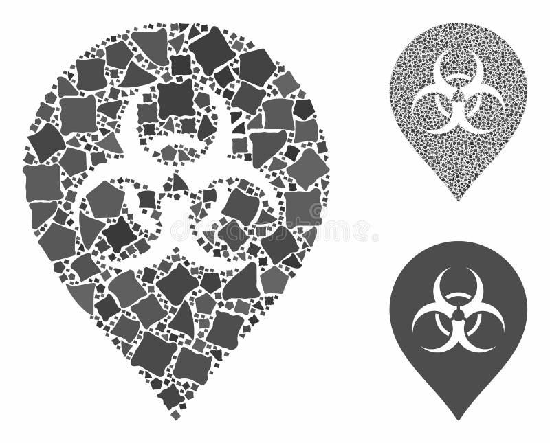 Biohazard Marker Composition Icon of Bumpy Elements Stock Illustration ...