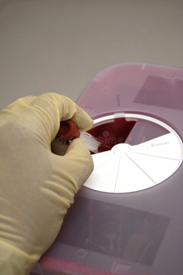 Biohazard Needle Container stock photo. Image of gloves - 2813918