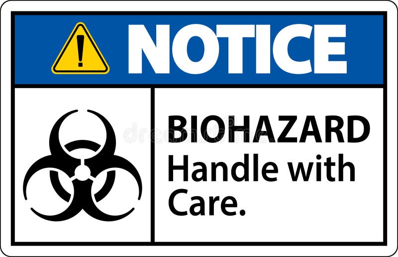 Biohazard Notice Label Biohazard, Handle with Care Stock Vector ...