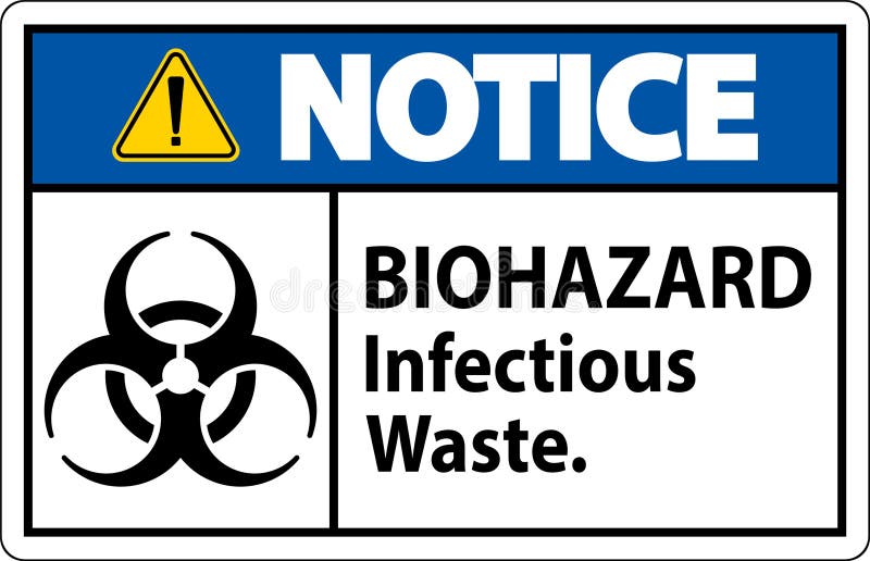 Biohazard Notice Label Biohazard Infectious Waste Stock Vector ...