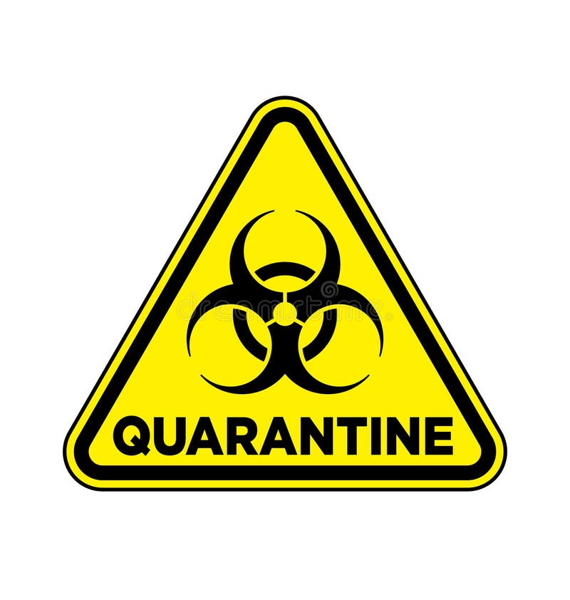 Biohazard Quarantine Zone Symbol Yellow Triangle Stock Vector ...
