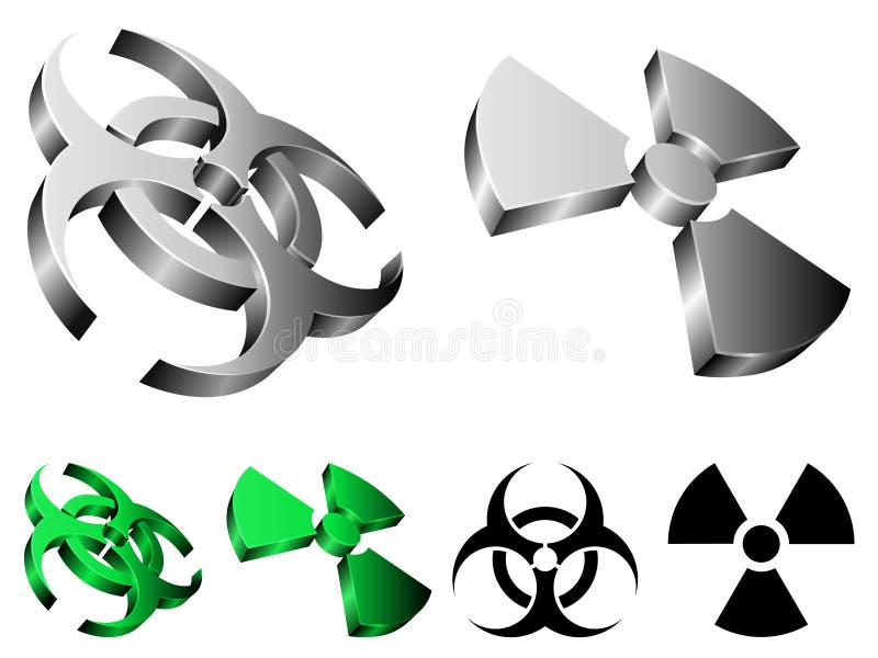Biohazard and Radiation Signs. Stock Vector - Illustration of death ...