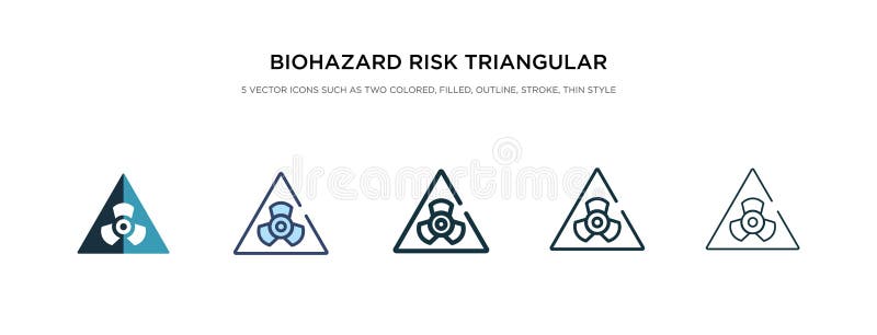 Biohazard Risk Triangular Icon in Different Style Vector Illustration ...
