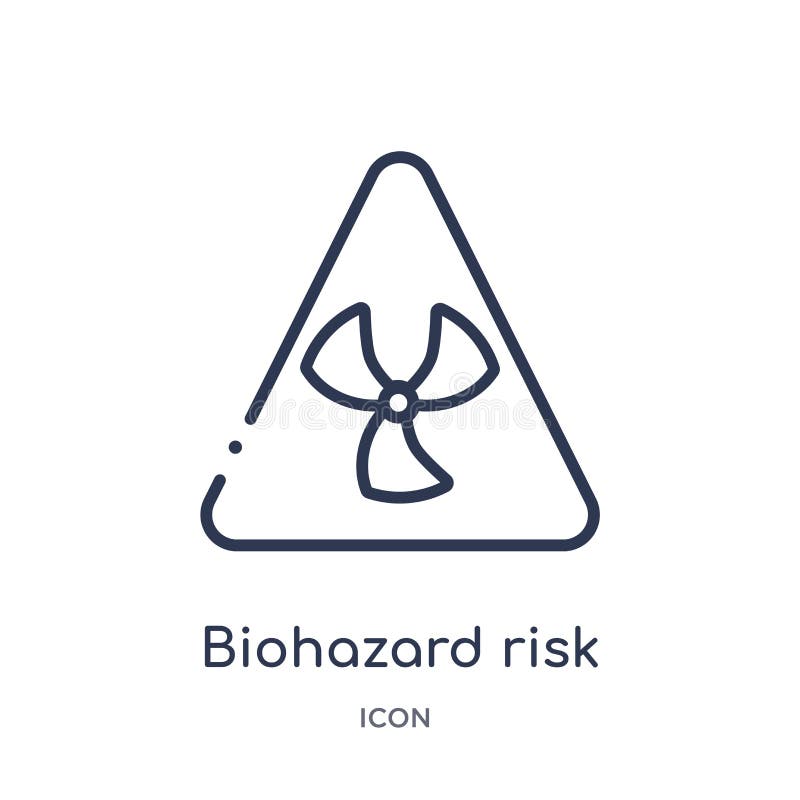 Biohazard Risk Triangular Icon from Signs Outline Collection. Thin Line ...